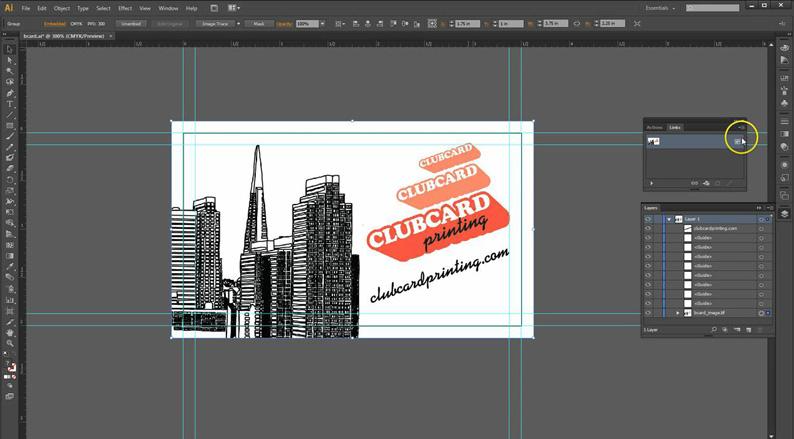 How To Embed Images In An Adobe Illustrator File Clubcard Tutorials 