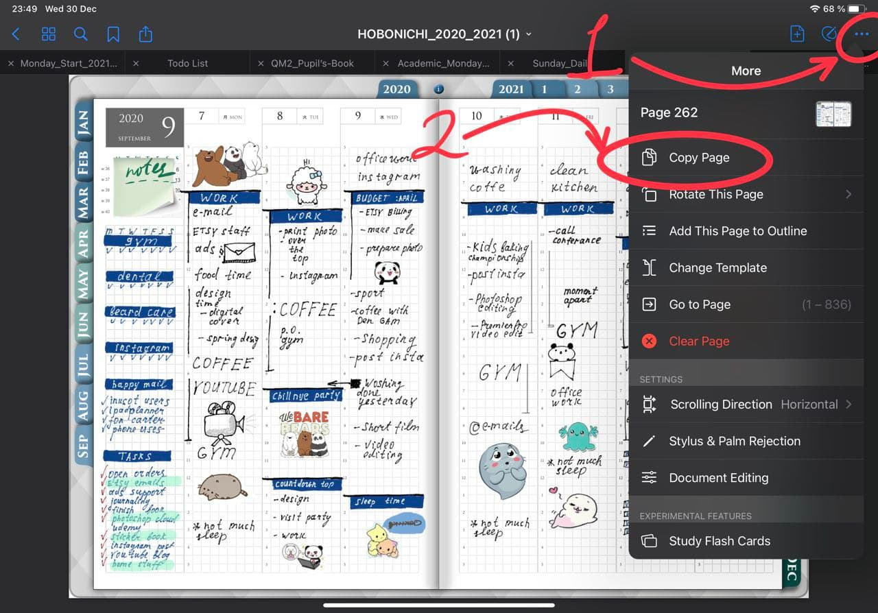 How To Copy A Page In GoodNotes 5 IPad Planner