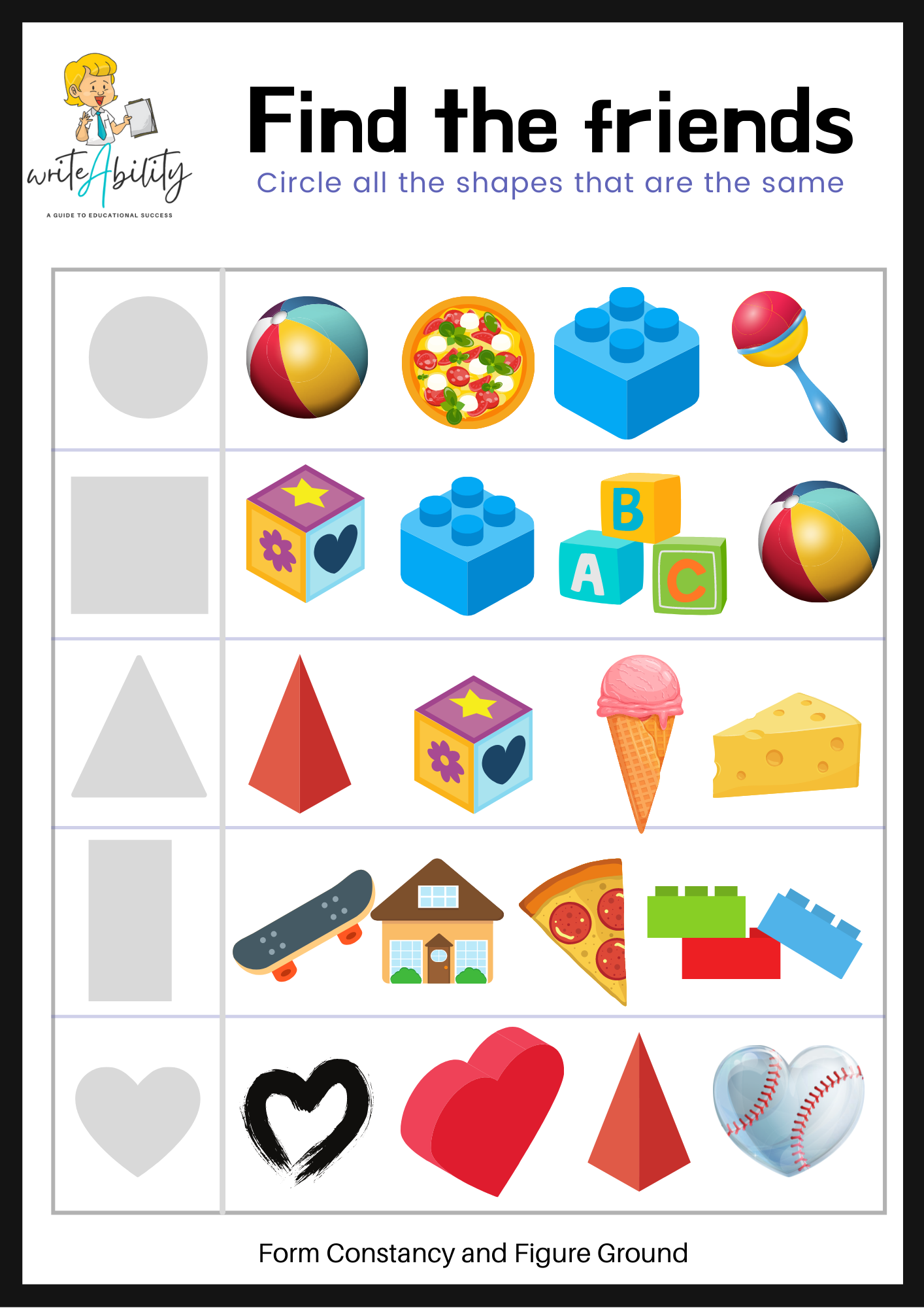 Form Constancy Activities For Kids Vrogue co